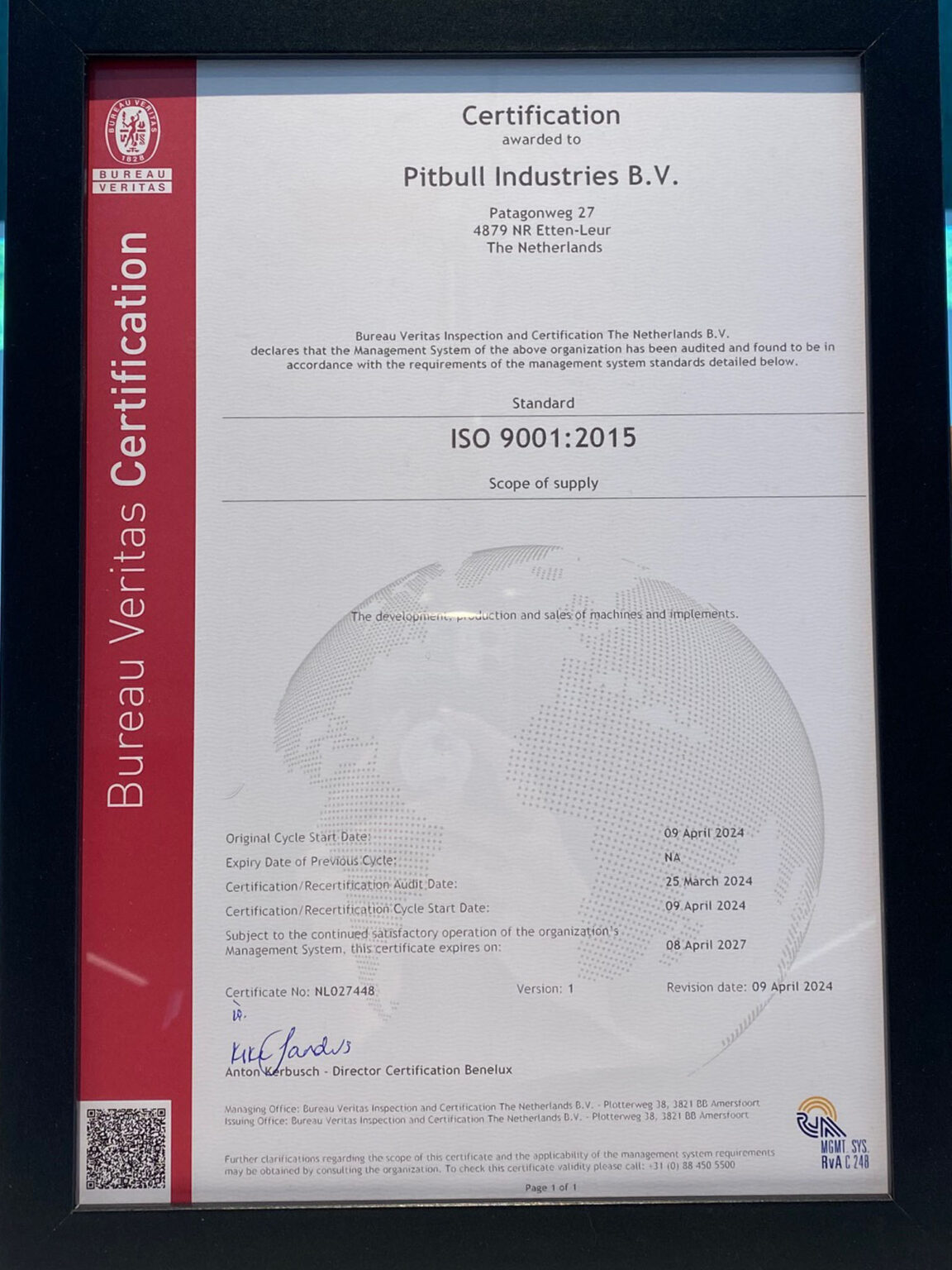 ISO certification - Peeters Group